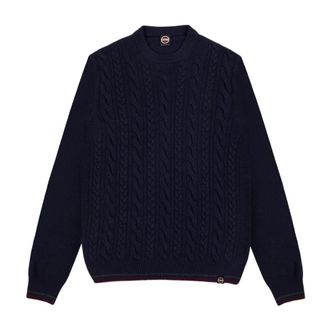 Colmar Zopfmuster-Pullover mit Rundhalsausschnitt - - Knitwear - Herren - Blau - L