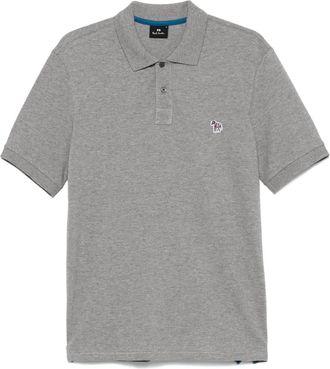 Paul Smith polo &agrave; patch z&egrave;bre - Gris