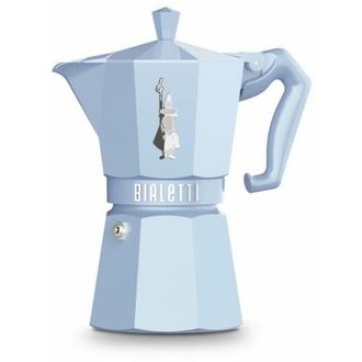 Bialetti Moka Exclusive Kaffeemaschine Blau Pastell 6 Tassen