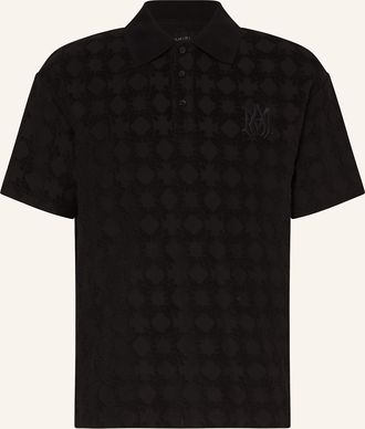 Amiri Amiri Frottee-Poloshirt schwarz