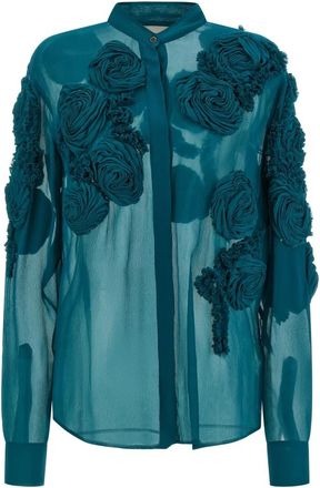 Dries Van Noten Femme, Blouses et Chemises, Vert, Taille: 44 FR Chowsa Shirt