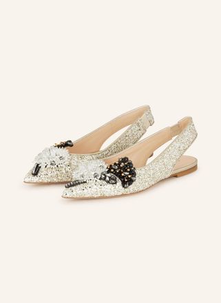 Prosperine Prosperine Slingballerinas Mit Schmucksteinen Und Schmuckperlen gold