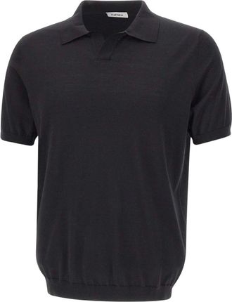 KANGRA Polo en soie et coton - Homme - Tops - Noir - Taille: 2XL
