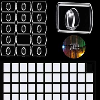 Tatuo 60 St&uuml;ck Mini Klare Haken zum Verzieren, Urlaubslicht Haken, Clip f&uuml;r Lichterketten, Multifunktion Dekoration zum Aufh&auml;ngen von Clips f&uuml;r Zuhause, Sch
