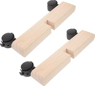 Supvox Rollentrennwandhalter 2 St&uuml;ck Holz f&uuml;r Raumteiler und T&uuml;rabtrennung B&uuml;ro Sichtschutz Zubeh&ouml;r