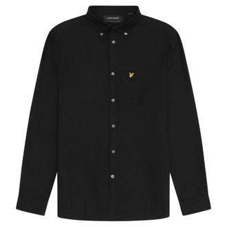 Lyle & Scott Schwarzes Langarmhemd