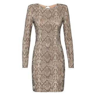 Philipp Plein Nevada Python Crystal Dress - - Dresses - Damen - Beige - S