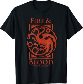 Game of Thrones House of the Dragon Fire And Blood Sigil T-Shirt