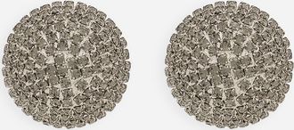 Dolce & Gabbana Ohrclips Aus Strass In Halbkugelform - Frau Bijoux Silber Metall Onesize