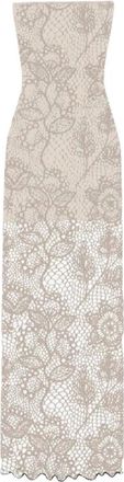 Rotate Rotate Birger Christensen, Femme, Robes, Gris, Taille: 40 FR Strapless Lace Dress