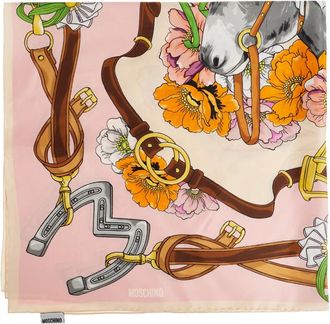 Moschino unisex, Accessoires, Rose, Taille: ONE Size Foulard en soie