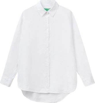 Benetton Damen 5bmldq02u Hemd, Optisches Weiß 101, XX-Small