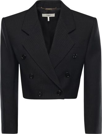 Chlo&eacute; Femme, Vestes, Noir, Taille: 36 FR Blazers