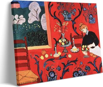 Cambos Henri Matisse berühmte Malerwerke (Harmony in Red), Druck Poster, Leinwand, Wandkunstdrucke, Geschenke, Foto, Gemälde, Raumdekoration, Heimdekoration,