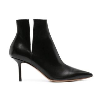 Francesco Russo Luxuri&ouml;se Schwarze Lederabs&auml;tze - - Shoes - Damen - Schwarzk - 35 EU