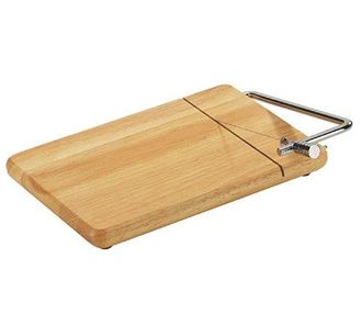 Zassenhaus Draht-Käseschneider Gummibaumholz Maße: L: 28 x B: 18 x H: 2 cm, 050288