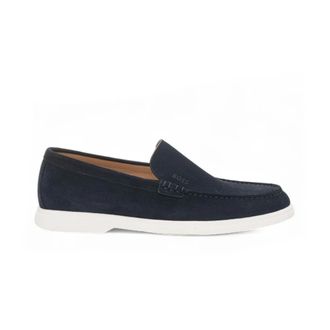 HUGO BOSS Homme, Chaussures, Bleu, Taille: 41 EU Mocassin en daim avec semelle en caoutchouc