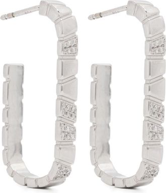 Loyal.e Paris 18kt Ride & Love Wei&szlig;gold-H&auml;ngeohrringe - Silber