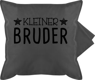Shirtracer Kissenbezug - Kissen - Kleiner Bruder Sterne - 50 x 50 cm - Grau - Geschenke für Little Brother kissenhülle kleine brüder bro Geschenk kleinen 2024