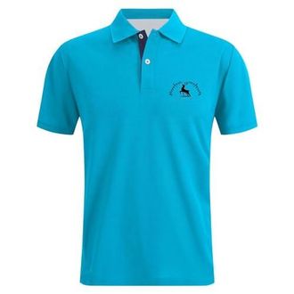 Generic Polo pour homme Chemises d&eacute;contract&eacute;es Slim Fit pour l&eacute;t&eacute; avec design imprim&eacute; pour un style quotidien, bleu, XXL