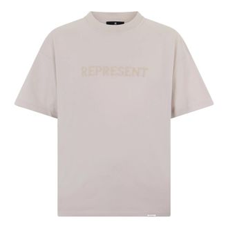 Represent Represent, Homme, Tops, Beige, Taille: 2XL T-shirt avec logo Serif brod&eacute;