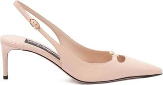 Dolce & Gabbana Femme, Chaussures, Beige, Taille: 40 EU Slingback Nappa Seta