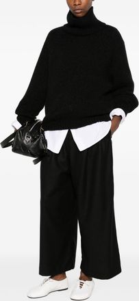 Susanne Bommer Ribbed Wool Turtleneck Sweater - Black