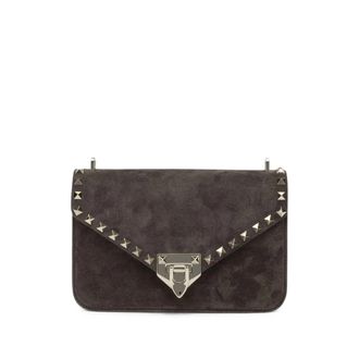 Valentino Garavani Garavani Rockstud Small Shoulder Bag In Suede