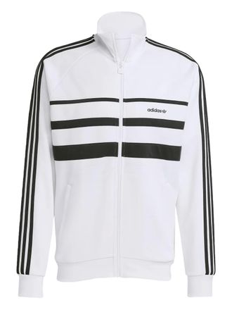 adidas sweat The First à rayures - Blanc