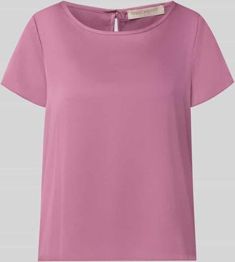 Rinascimento Bluse aus Satin mit Rundhalsausschnitt