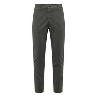Bomboogie Homme, Pantalons, Gris, Taille: W33 Pantalon chino slim en satin stretch avec micro-imprim&eacute;