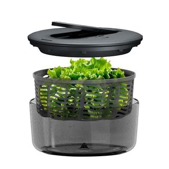 Zyliss Swift Dry Salatschleuder Gro&szlig;, 6L, Salatsch&uuml;ssel mit Deckel, BPA-frei, Rutschfester Boden, AquaVent-Technologie, Stopptaste, Sp&uuml;lmaschinengeeignet