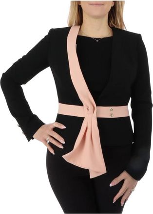 Elisabetta Franchi Femme, Vestes, Noir, Taille: 34 FR Blazer