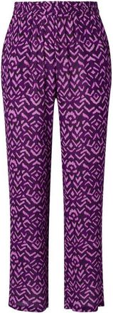 Ulla Popken Schlupfhose Hose Rose grafischer Print weites Bein Elastikbund