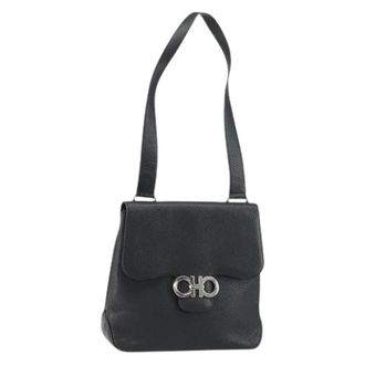 Ferragamo Pre-owned Leder Schultertasche - - Pre-owned - Damen - Schwarzk - ONE SIZE