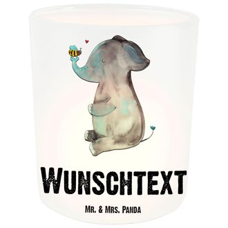 Mr. & Mrs. Panda Windlicht personalisiert Elefant Biene - Personalisierte Geschenke, Kerzenhalter, Liebesspruch, Jahrestag, Personalisiertes, Kerzenglas, Hochzeitsgesc
