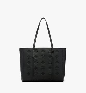 MCM Toni Shopper mit Reissverschluss oben aus Leder mit Maxi-Monogramm