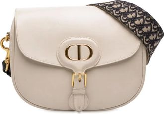 Dior 2021 gro&szlig;e Bobby Umh&auml;ngetasche aus glattem Kalbsleder - Wei&szlig;