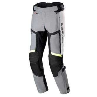 Alpinestars Bogota Pro Drystar 4 Seasons wasserdichte Motorrad Textilhose (Gray/Yellow,XXL)