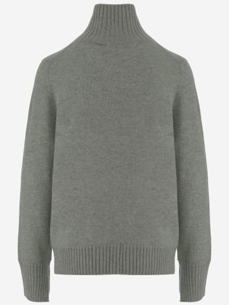 Allude Womens Cashmere Sweater Green