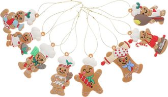 BESPORTBLE 8 St&uuml;ck Lebkuchenmann Weihnachtsbaum H&auml;ngeset aus Robustem PVC Weihnachtsdeko f&uuml;r Baum und Fenster Vielseitige Weihnachtsfeier Gastgeschenke