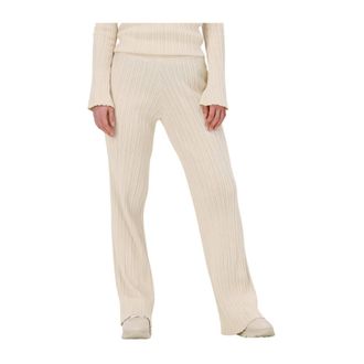 Another Label Gestrickte Schlaghose Aurelie - - Trousers - Damen - Beige - L