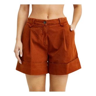 Fay Baumwollshorts mit Taschen - - Shorts - Damen - Braun - W28
