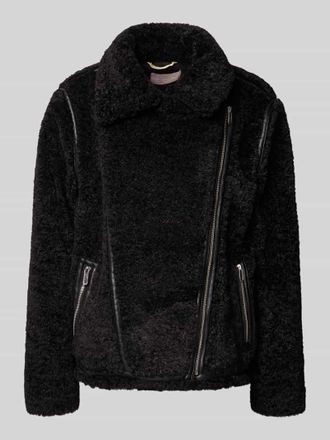 Christian Berg Jacke mit Teddyfell und Umlegekragen