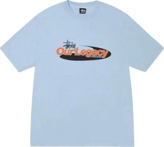 Stüssy x Our Legacy Work Shop Swirl T-Shirt - Blau