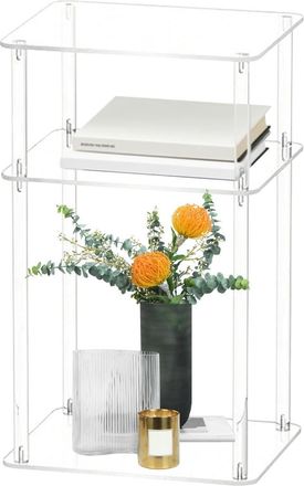 Generico Beistelltisch, hoher Nachttisch, transparent, aus Acryl, f&uuml;r Wohnzimmer, Schlafzimmer, Apartments