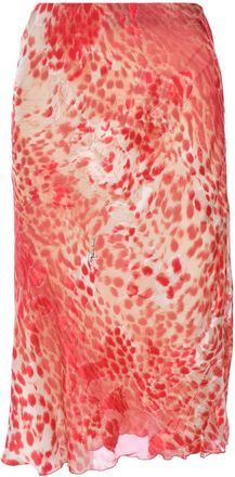 Roberto Cavalli Rock mit Animal-Print - Rot