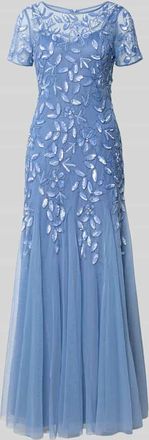 Adrianna Papell Regular Fit Abendkleid mit floralem Allover-Stitching