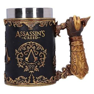 Nemesis Now Assassins Creed Through The Ages Bierkrug, 15,5 cm, Harz, Schwarz/Gold, offizielles Assassins Creed Merchandise, Assassins Creed Bierkrug, gegossen au