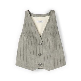 Motivi Gestreiftes Top-Gilet aus Leinenmischung - - Suits - Damen - Grau - L